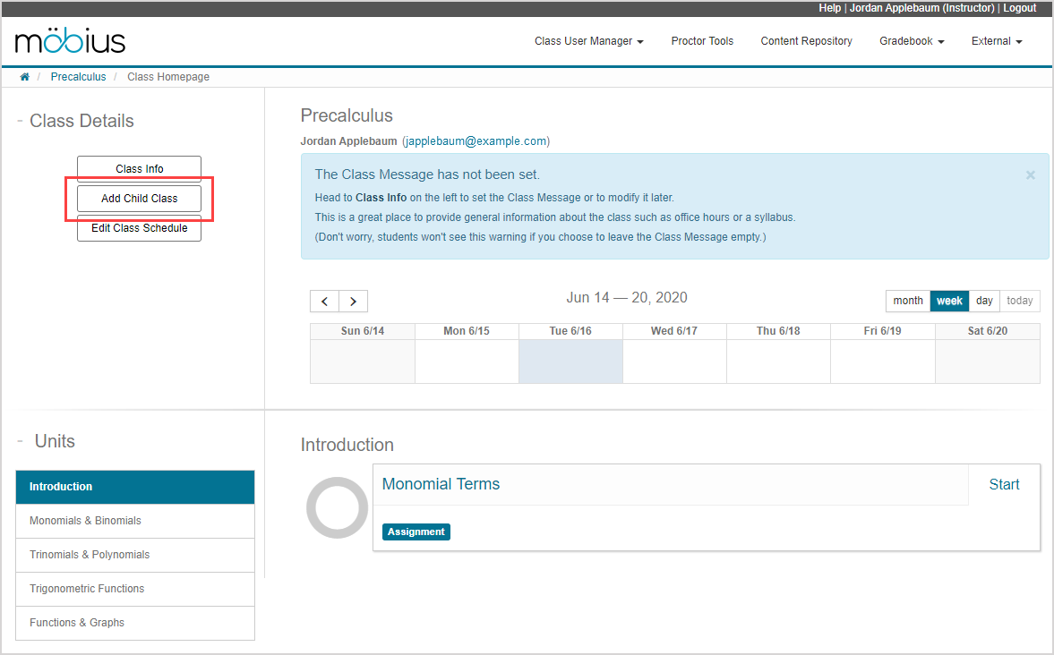 Create a child class