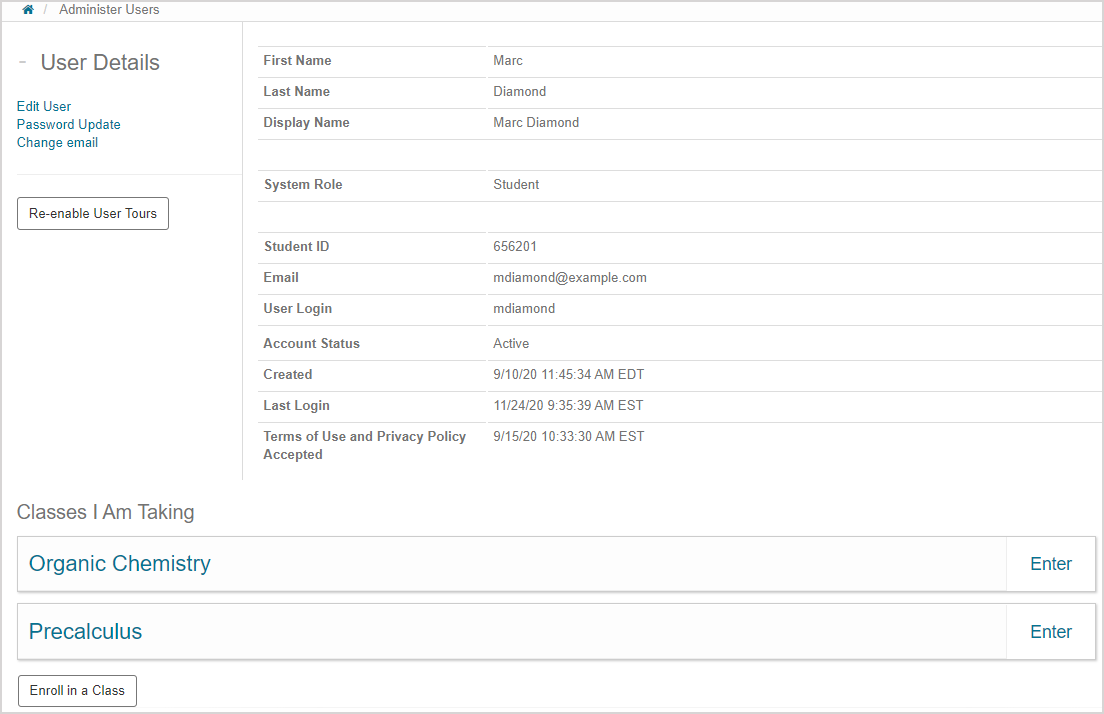 Access and edit my user profile