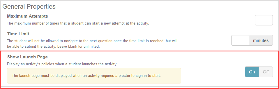 Create a proctored exam