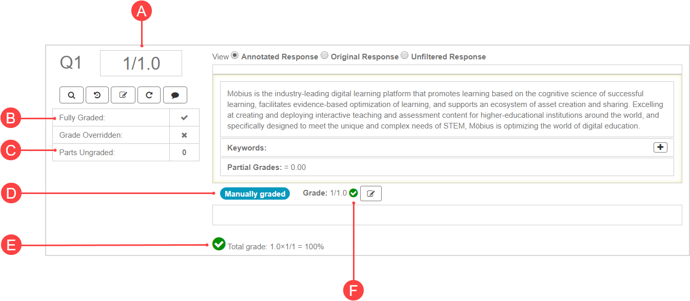 Perform manual grading