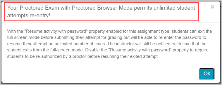 Create a proctored exam