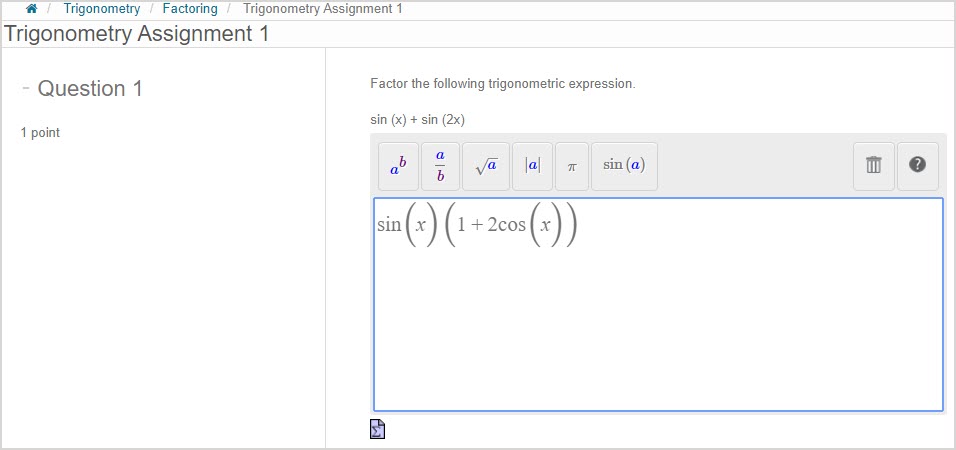 Choose a math entry mode
